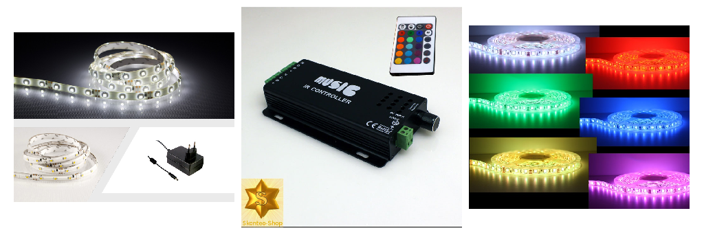 LED Profile aus Aluminium mit weißer diffuser Abdeckung