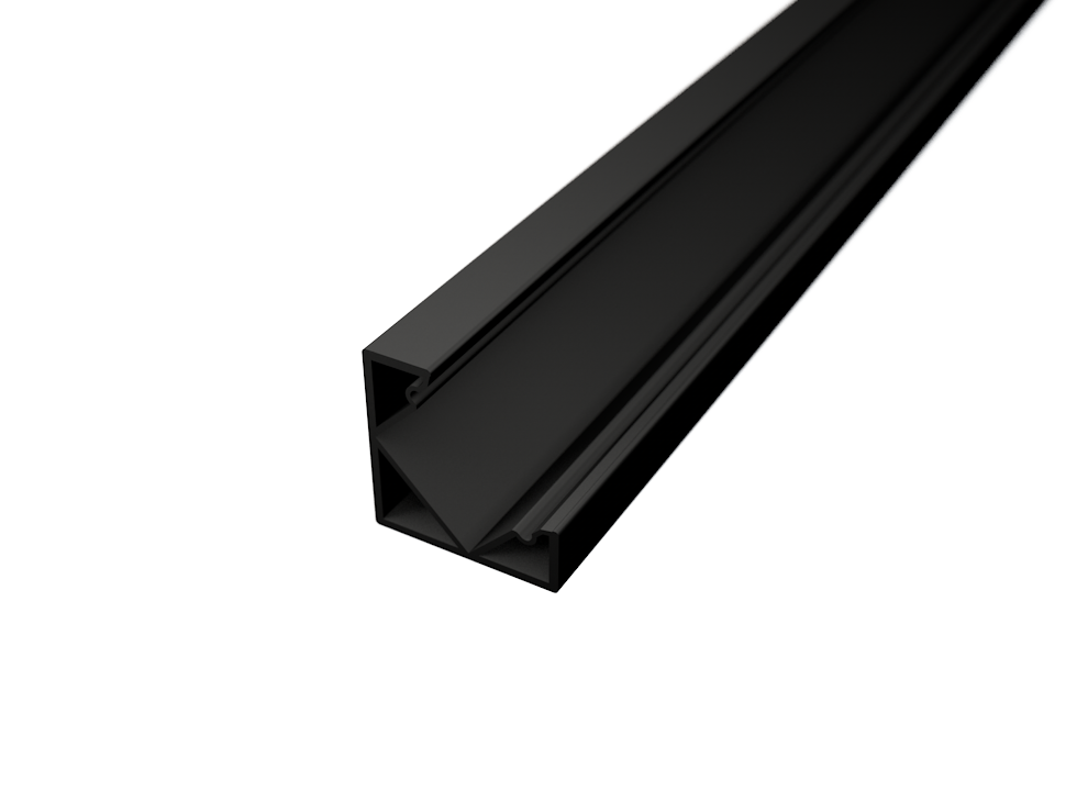 LED Profil EP02 Aluminium für Ecken und Kanten mit diffuser Abdeckung