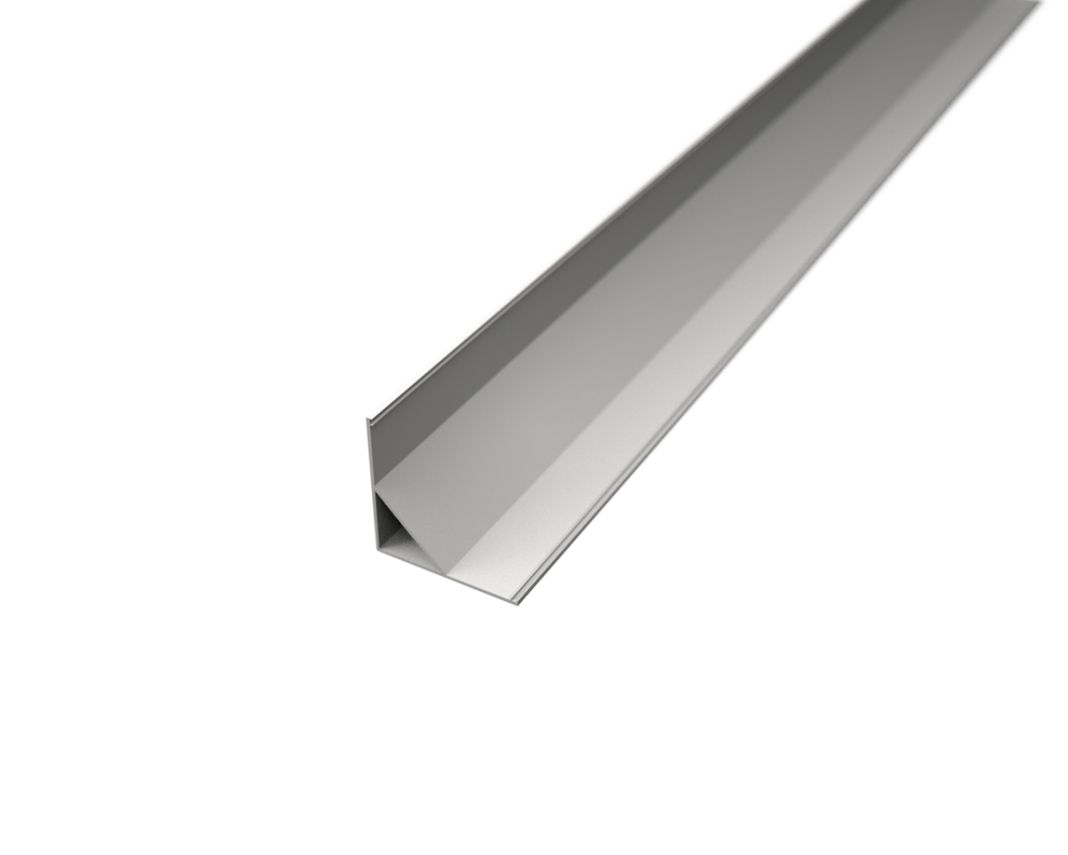 LED Profil EP01 Aluminium für Ecken mit opal Abdeckung
