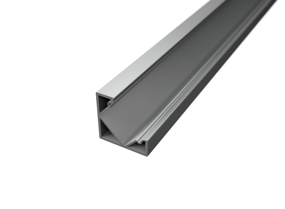 LED Profil EP02 Aluminium für Ecken und Kanten mit diffuser Abdeckung